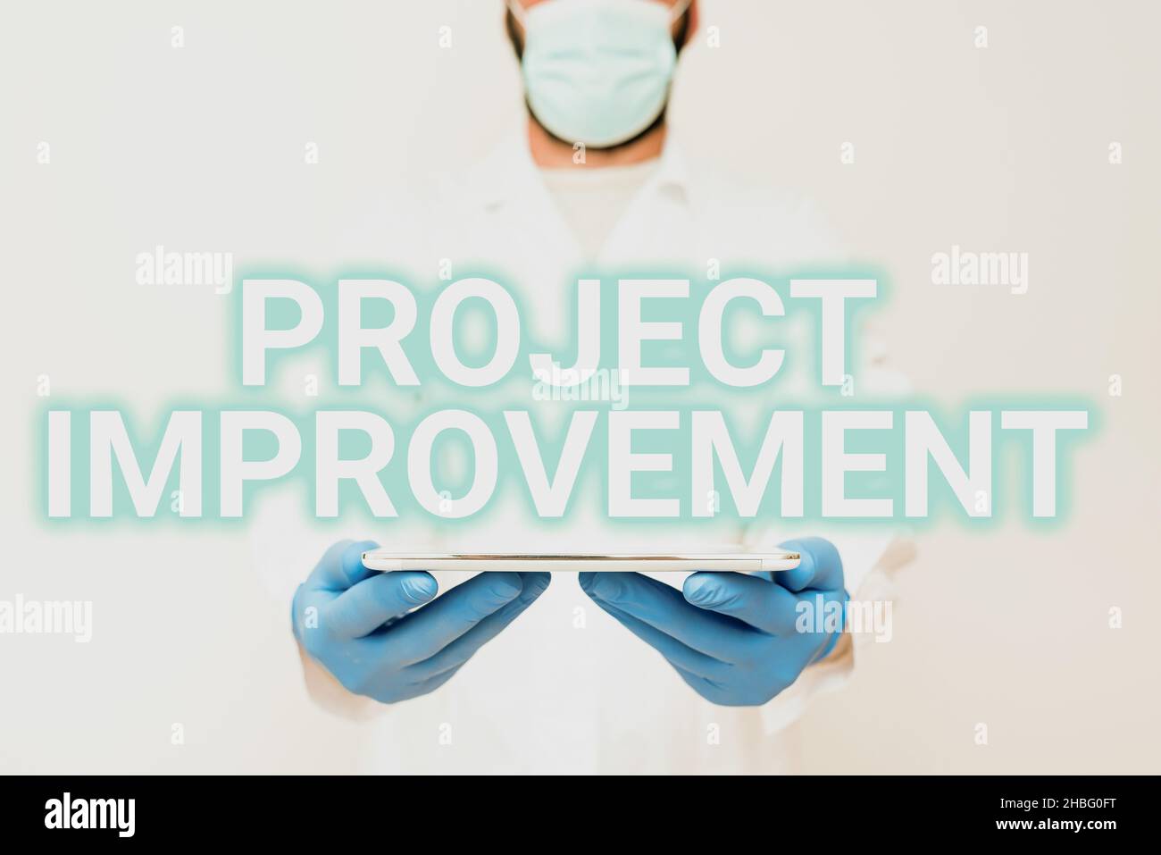 Hand writing sign Project Improvement. Business idea Methods Techniques ...