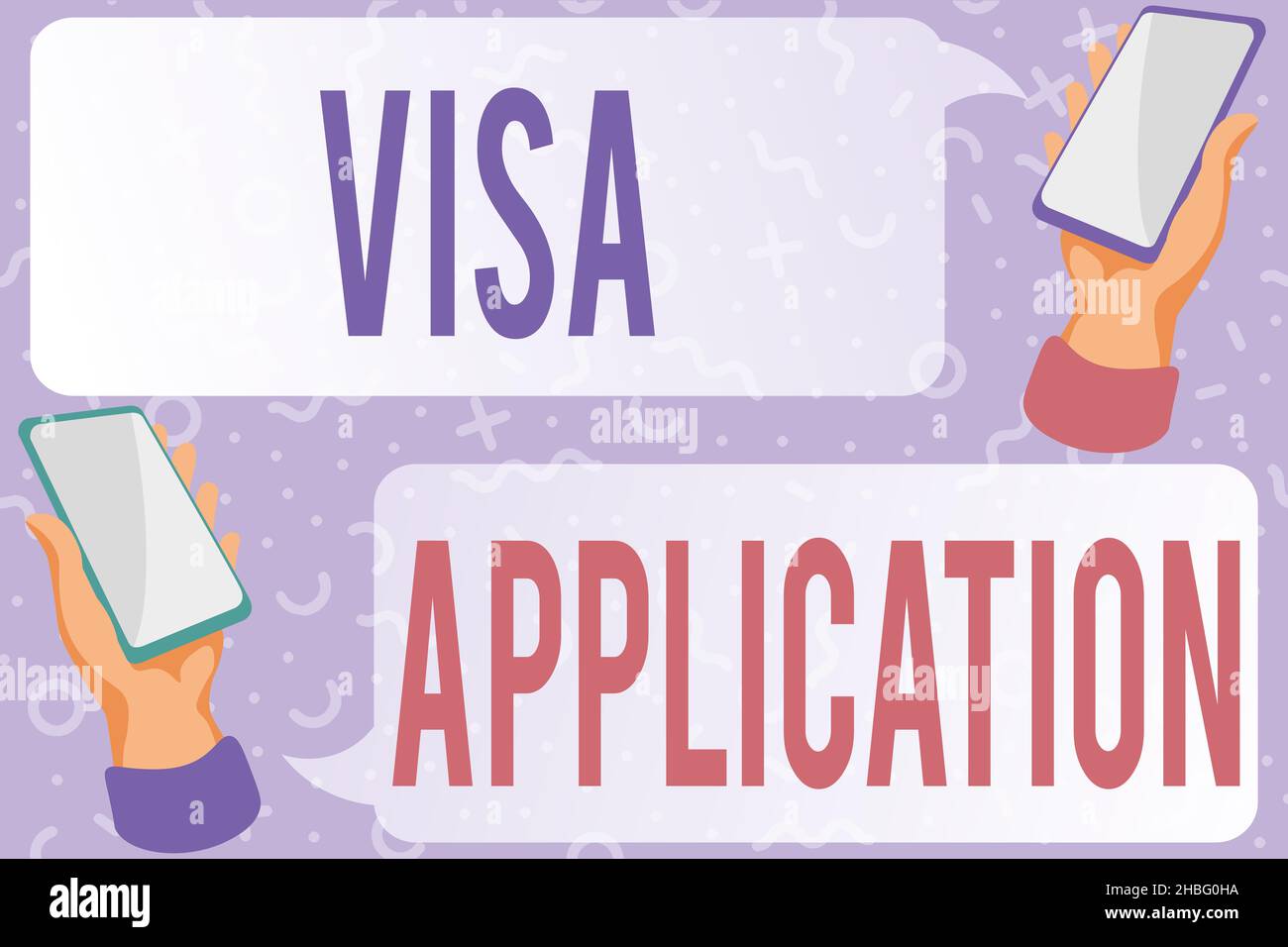 Text caption presenting Visa Application. Business concept Form to ask ...