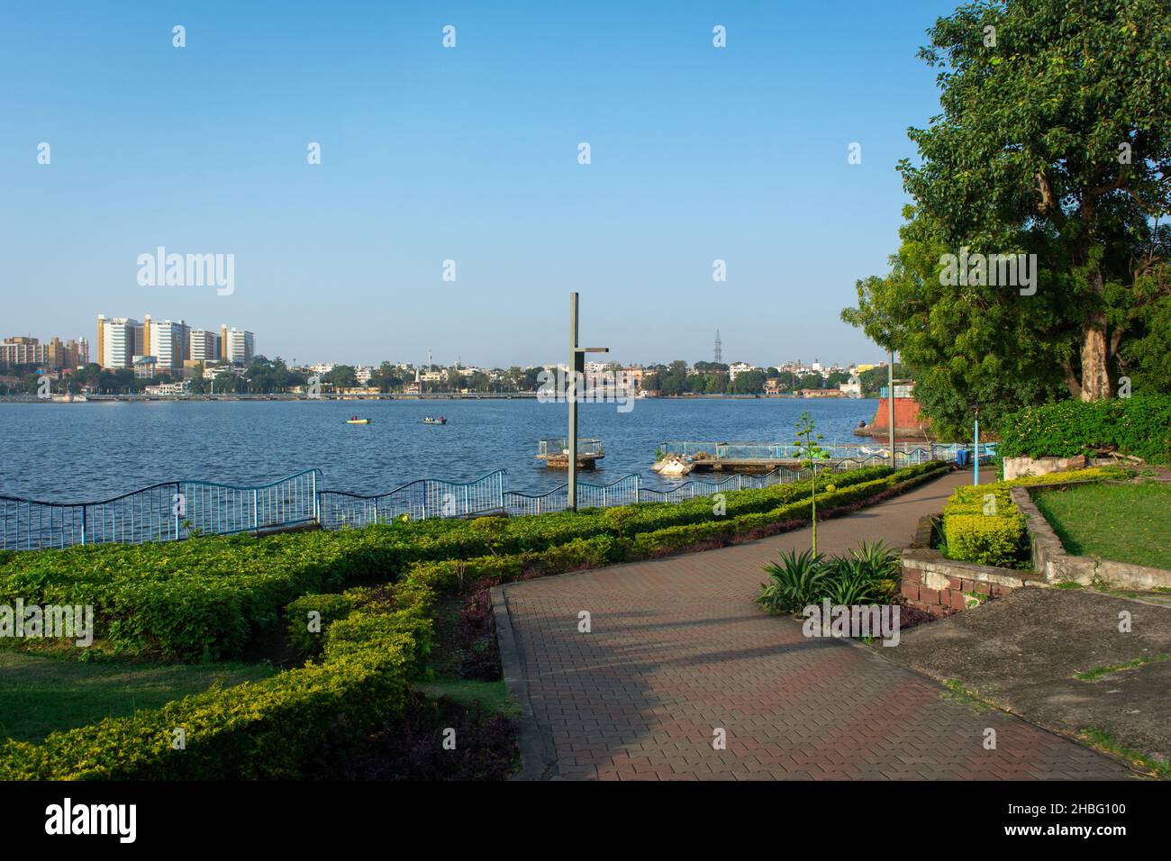 Beautiful view of Upper lake, Bhopal, Madhya Pradesh, India Stock Photo ...