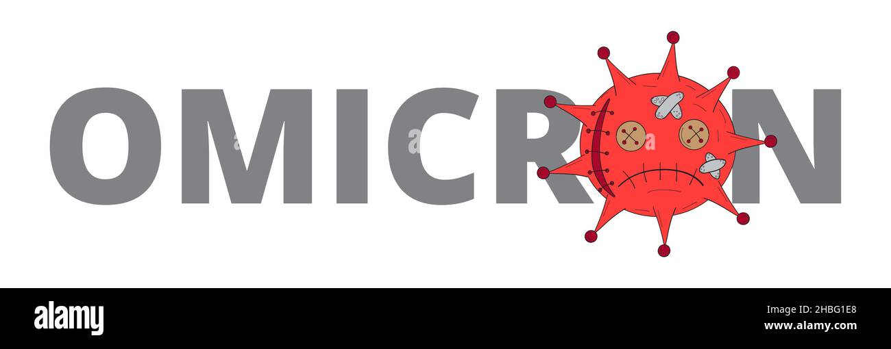 Omicron concept vector. Cartoon creepy omicron illustration Stock ...