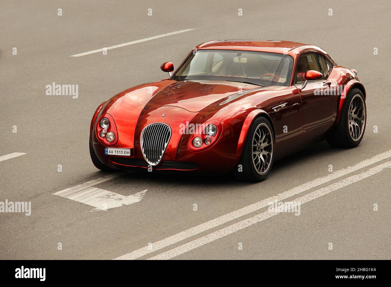 Kiev, Ukraine - June 12, 2021: Wiesmann GT MF4. Sports red exclusive ...