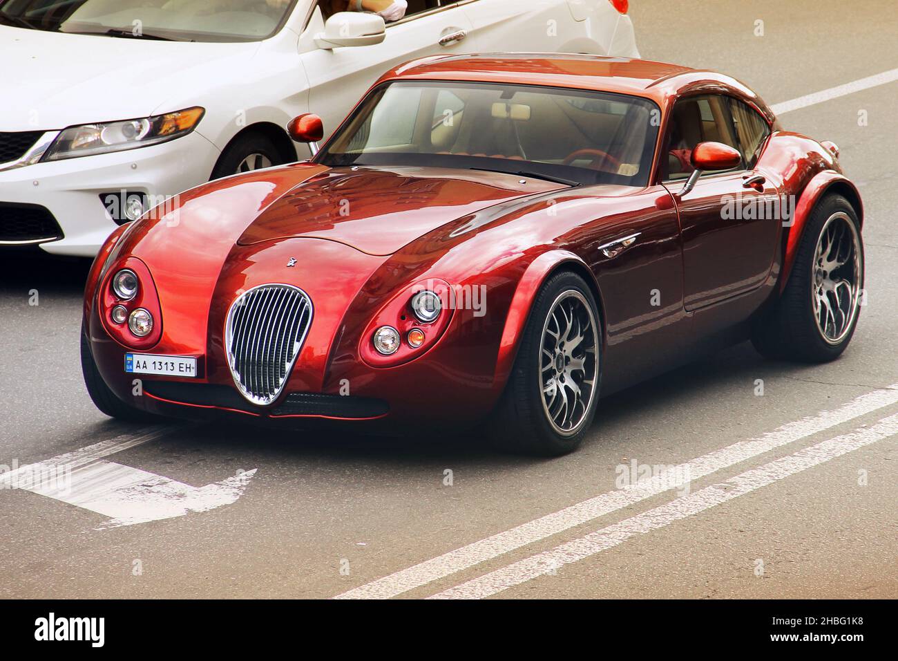Kiev, Ukraine - June 12, 2021: Wiesmann GT MF4. Sports red exclusive ...