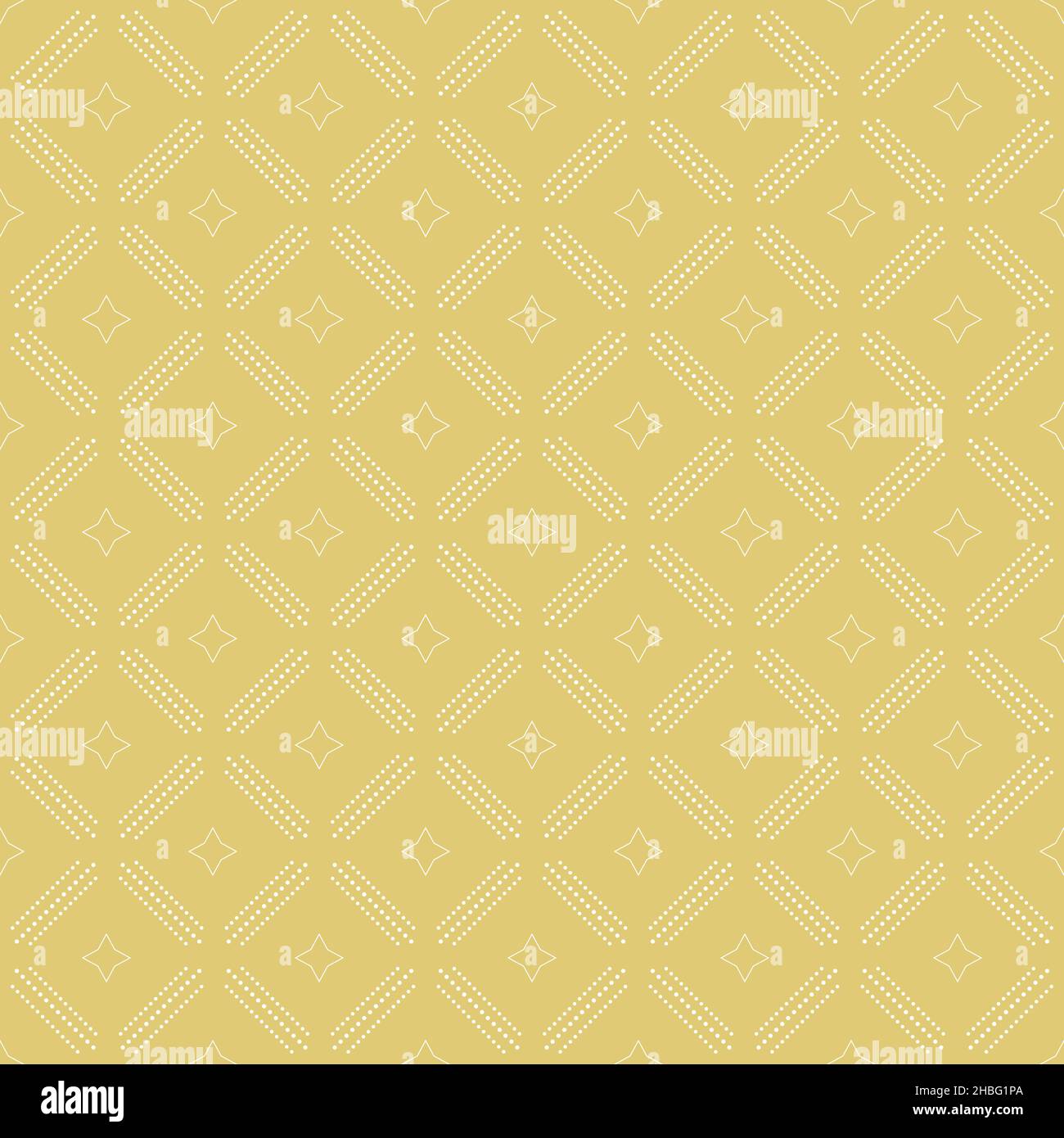 Geometric dotted vector yellow and white pattern. Seamless abstract ...