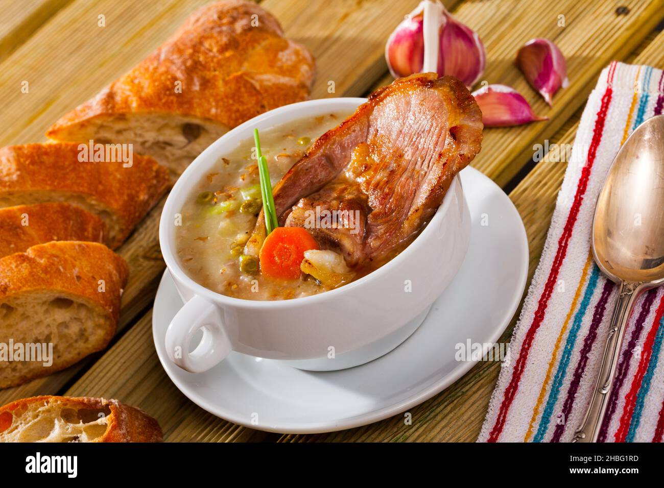 Scotch broth - thick mutton soup Stock Photo - Alamy