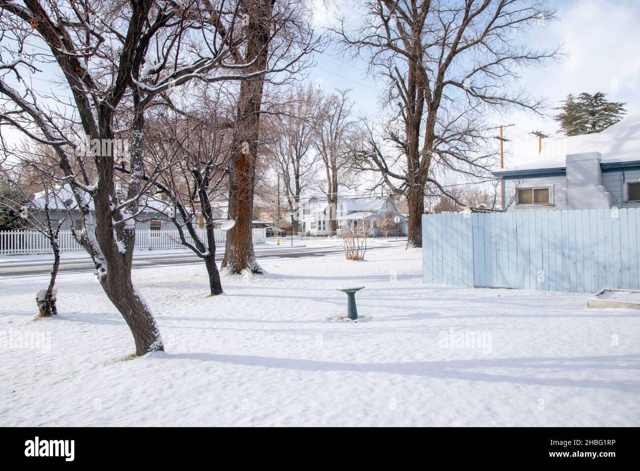 When it snows in Bishop, Inyo County, CA, USA, the town becomes even ...