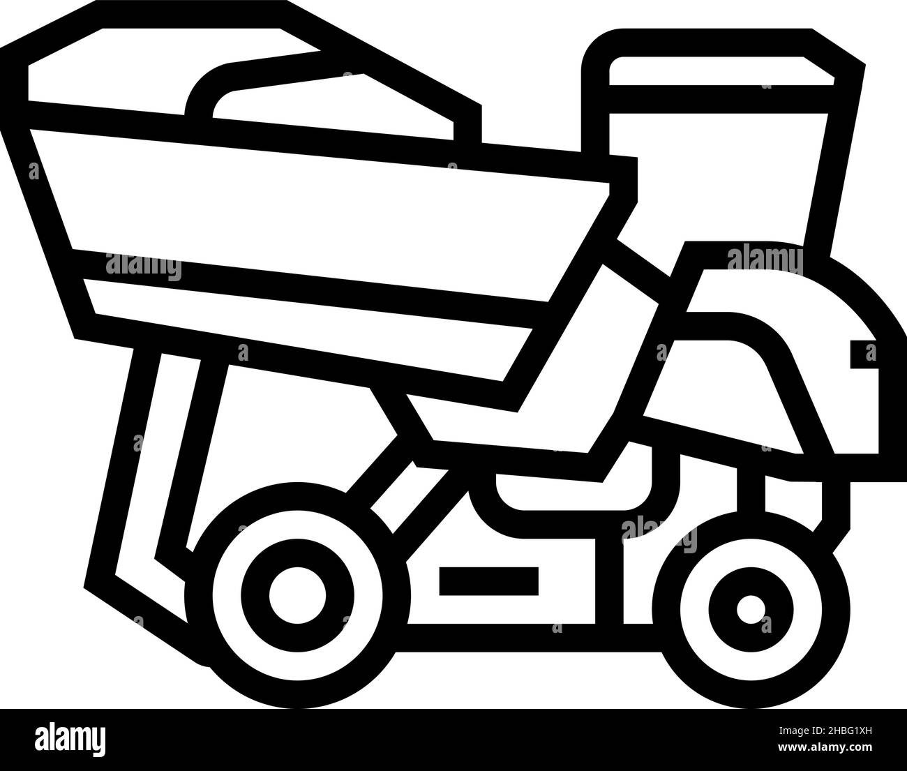 harvester tractor for olives line icon vector illustration Stock Vector ...