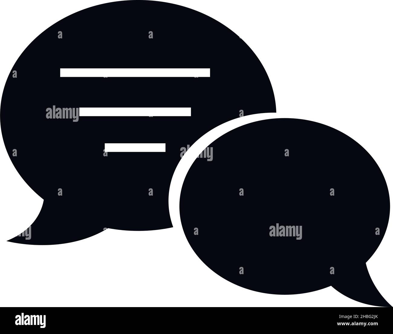 Chat flat icon vector illustration isolated on white background Stock ...