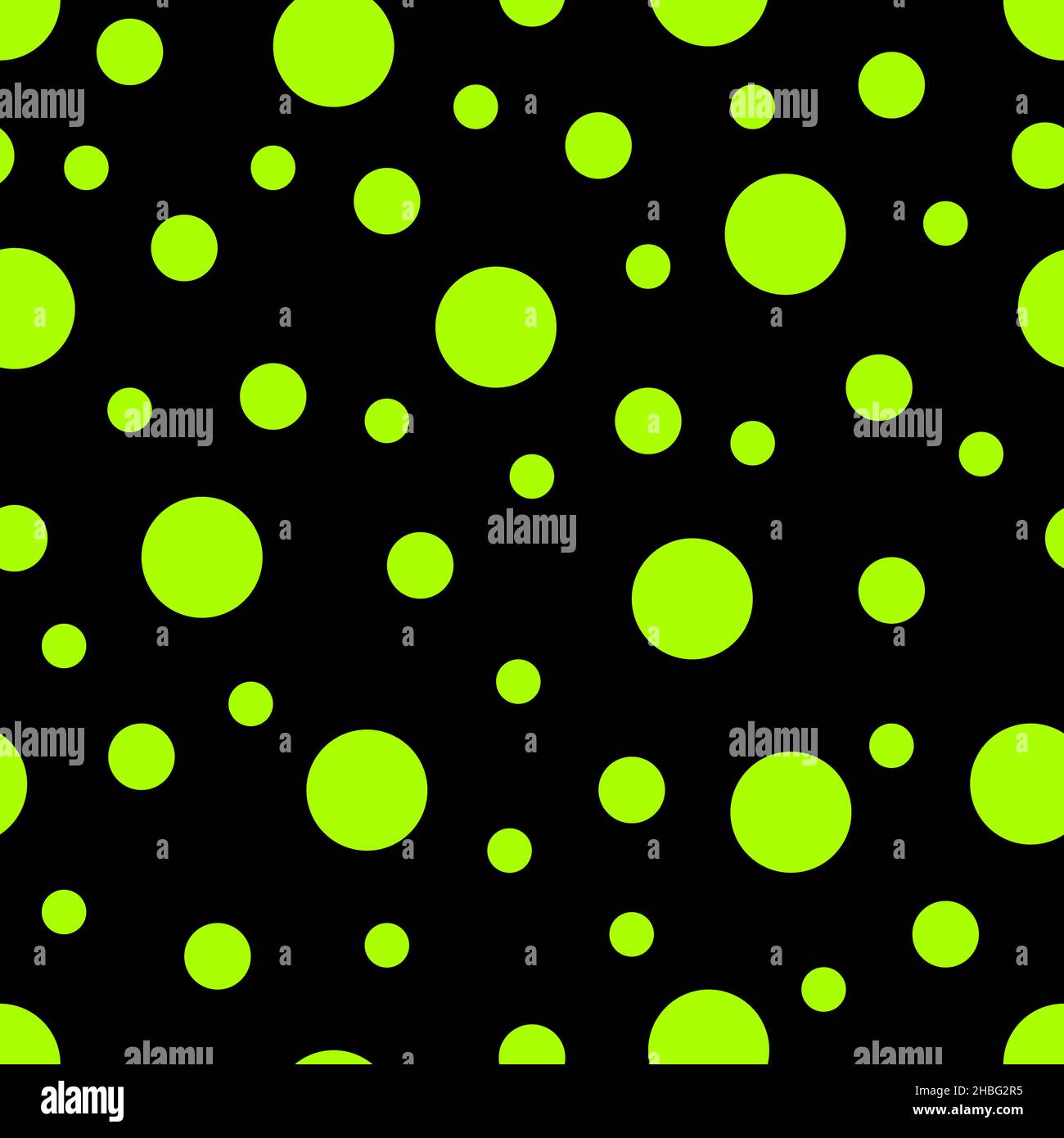 Seamless pattern. Black background with green circles . Vector ...