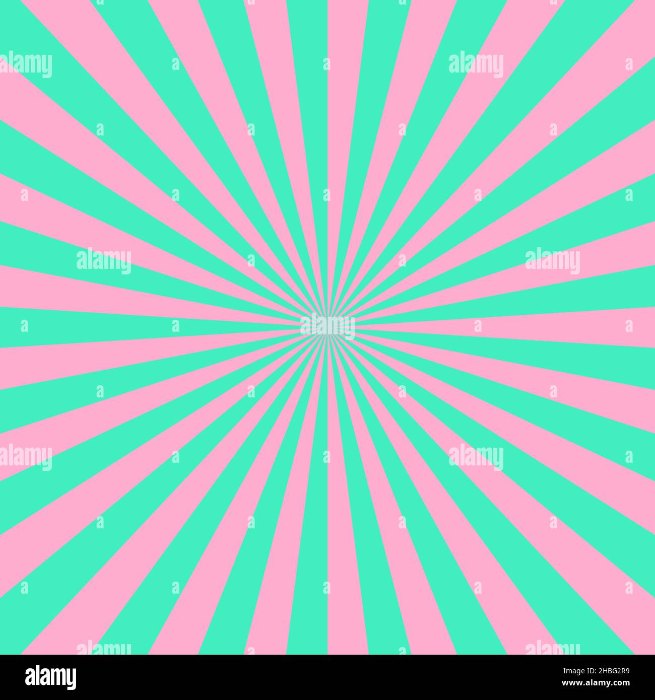 Blue pink color burst background. Rays background in retro style ...