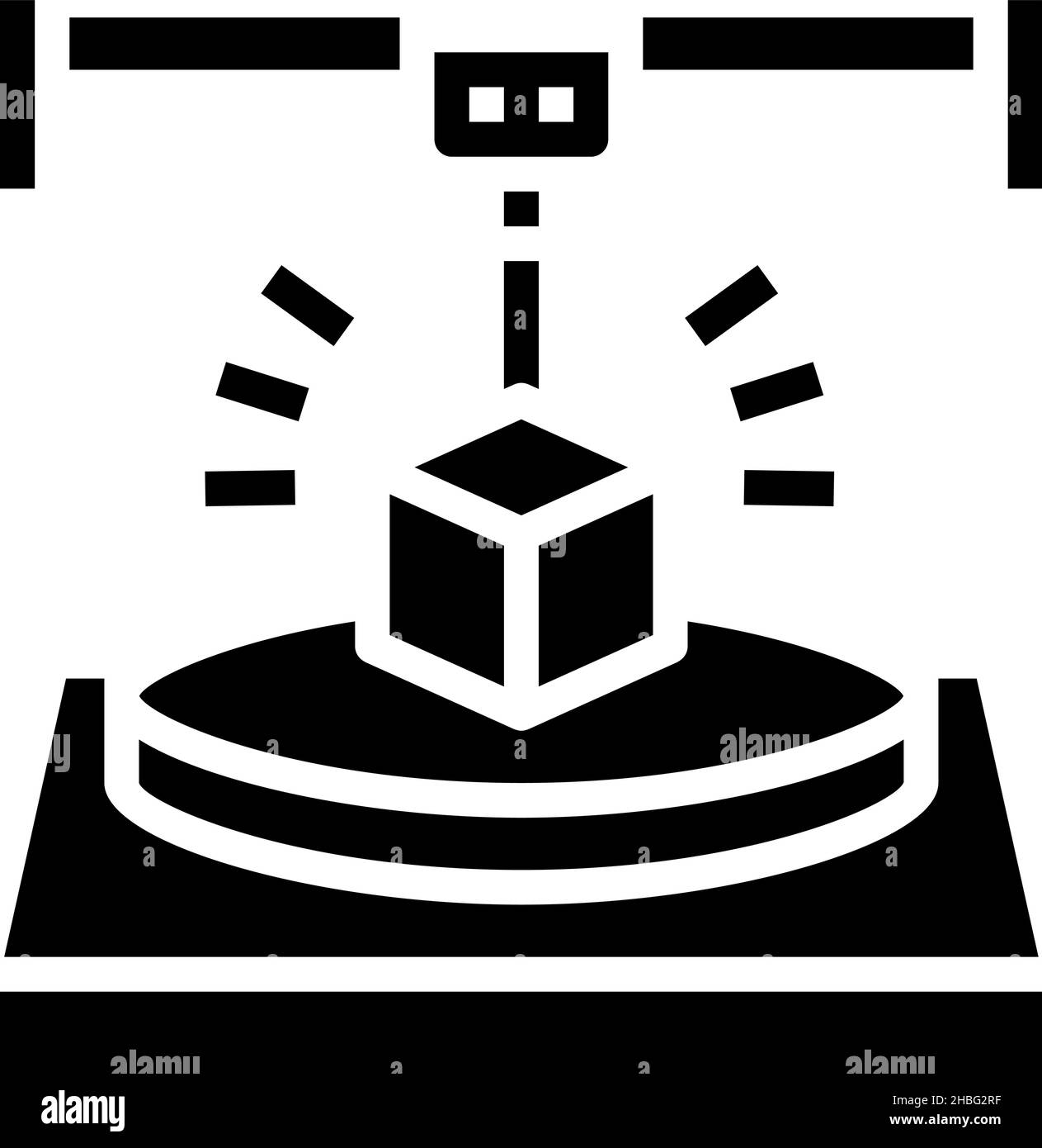 3d printing glyph icon vector illustration Stock Vector Image & Art - Alamy