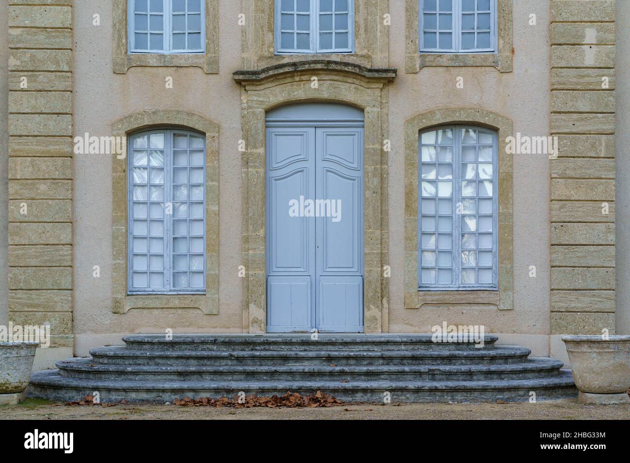 European classical architecture, door and window entrance of an old ...