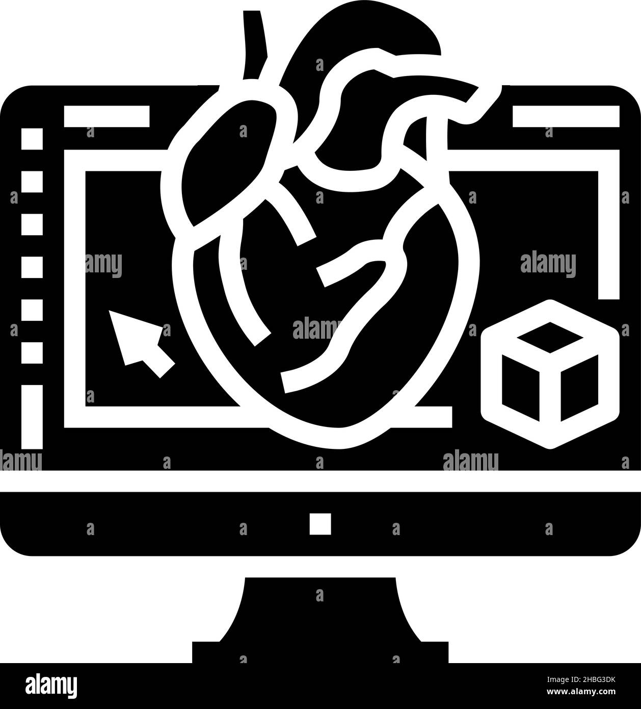 3d in medical glyph icon vector illustration Stock Vector Image & Art ...