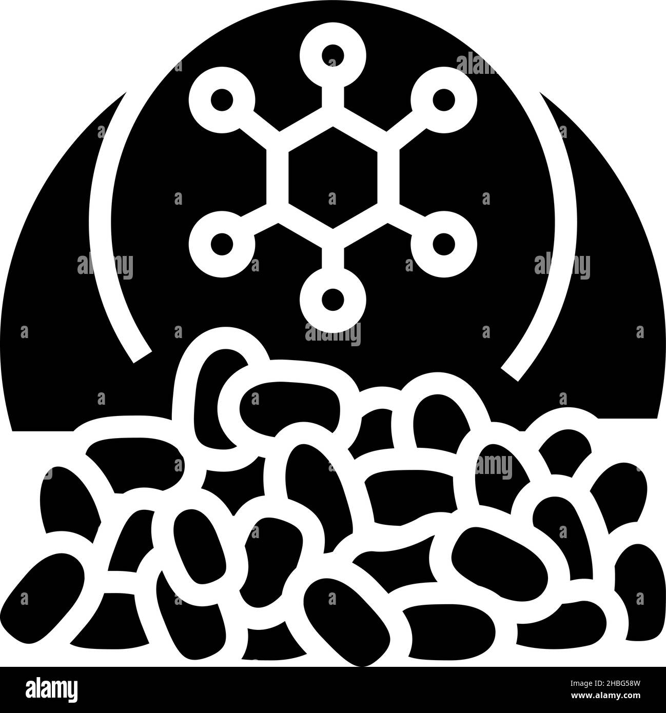 polymers chemical industry glyph icon vector illustration Stock Vector ...