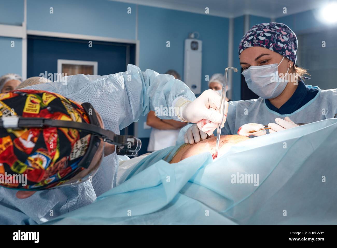 A team of surgeons is fighting for life, for a real operation, for real ...