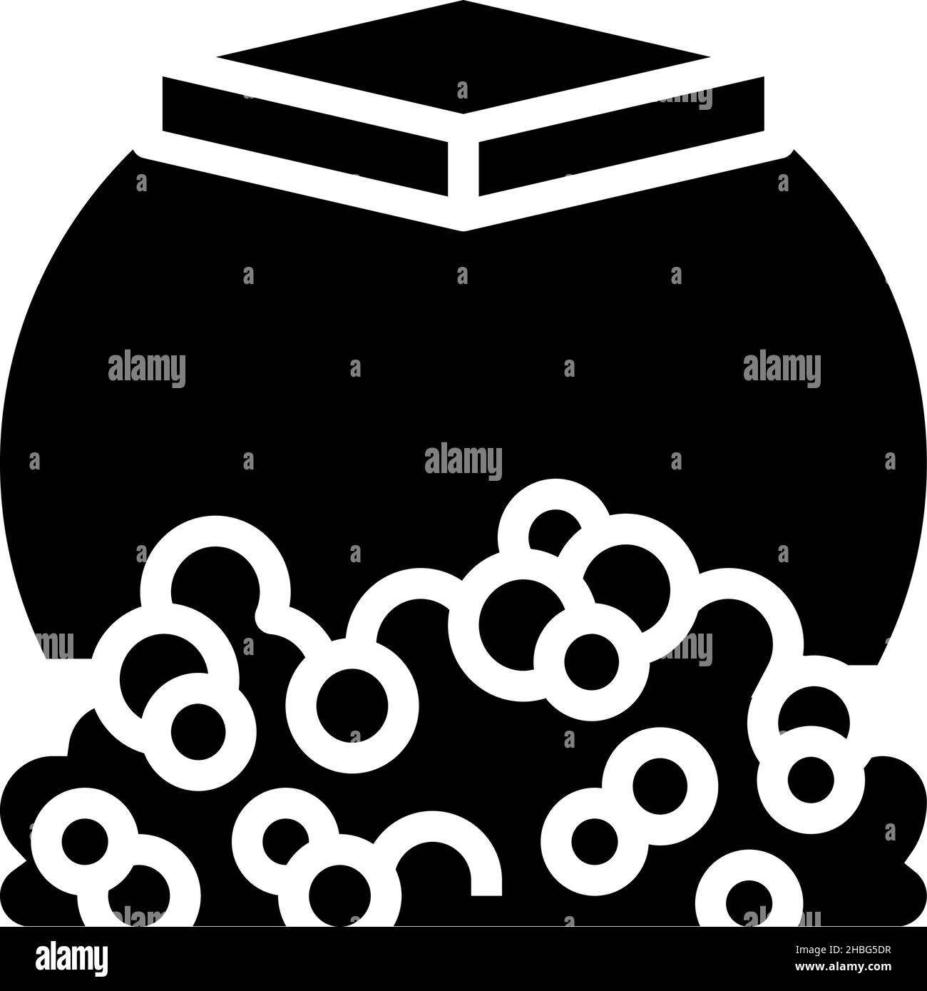 plastic industrial production glyph icon vector illustration Stock ...