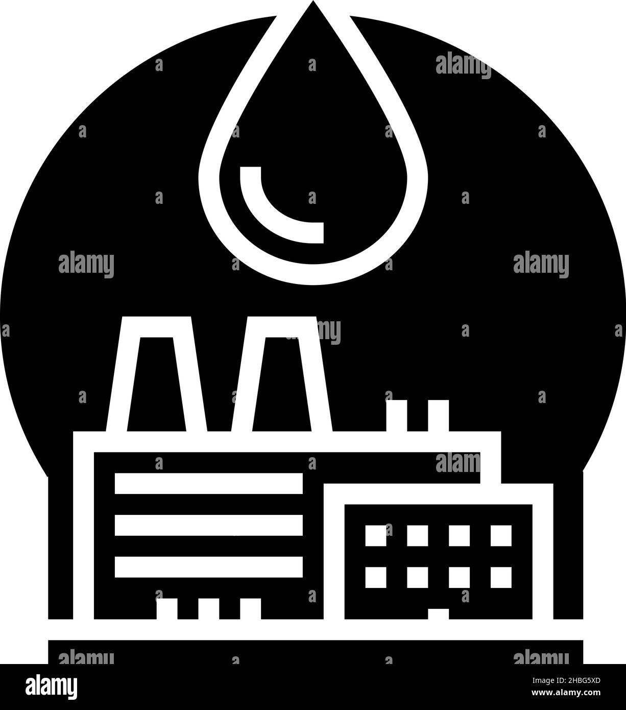 petrochemicals industrial chemical factory glyph icon vector ...