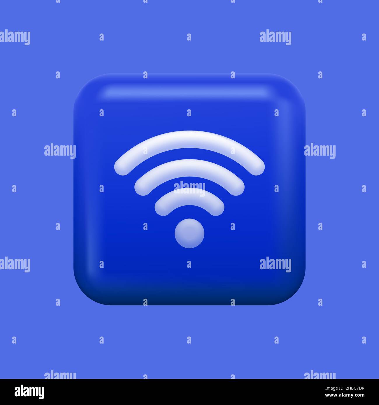 Simple Blue WiFi Icon. 3D Internet Access Element. Vector illustration ...