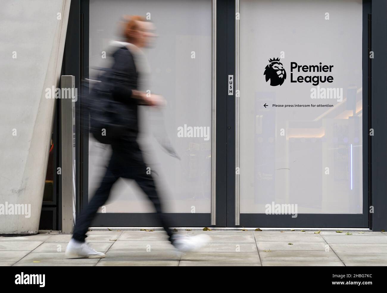 Premier League signage at their HQ in London. Picture date: Monday ...