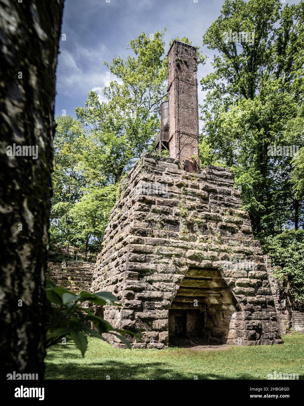 The famous Ozark Iron Furnace in Missouri under a clear sky Stock Photo ...