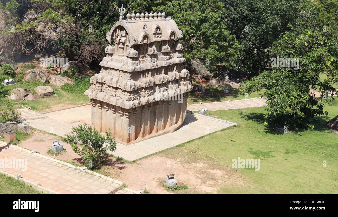 Temple carved in stone. And there are many sculptures in it. Located in ...