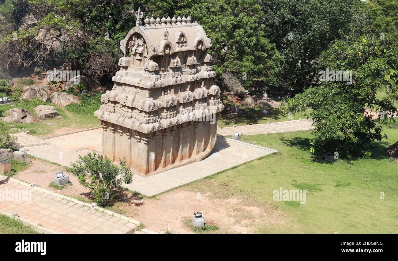 Temple carved in stone. And there are many sculptures in it. Located in ...