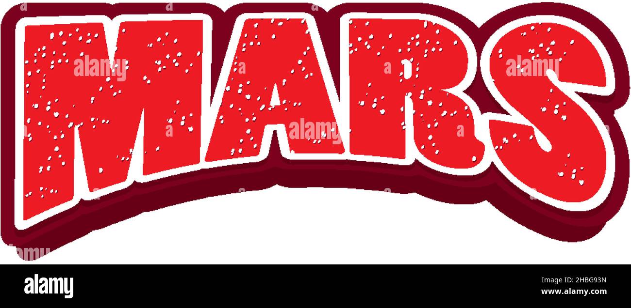 Mars word logo design illustration Stock Vector Image & Art - Alamy