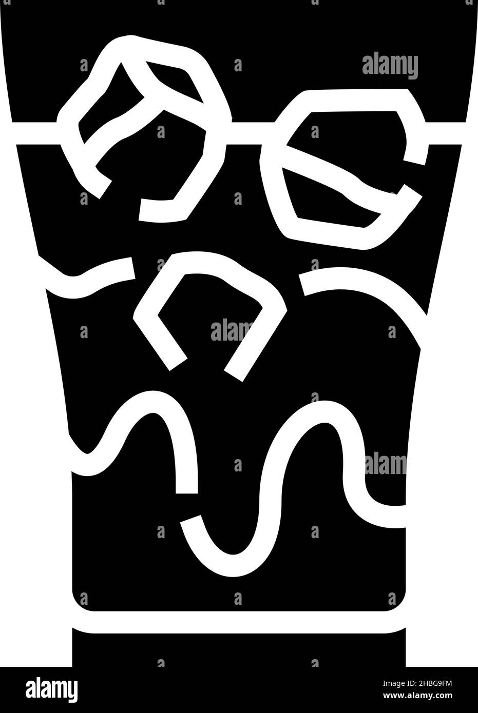 ice coffee glyph icon vector illustration Stock Vector Image & Art - Alamy