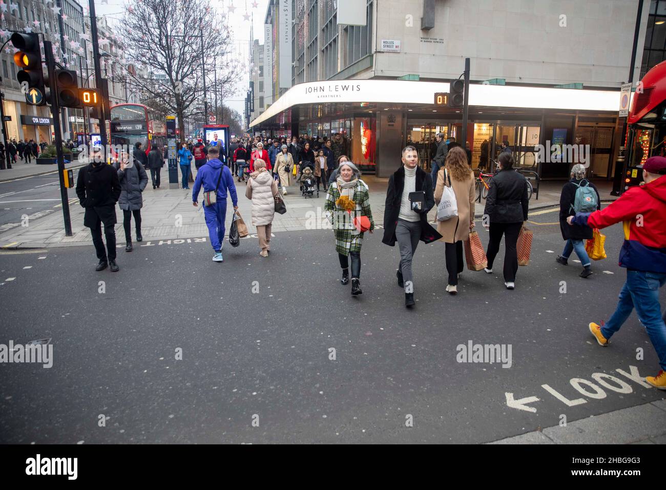 pic shows: Not crowded outside John Lewis Peak time Saturday London ...