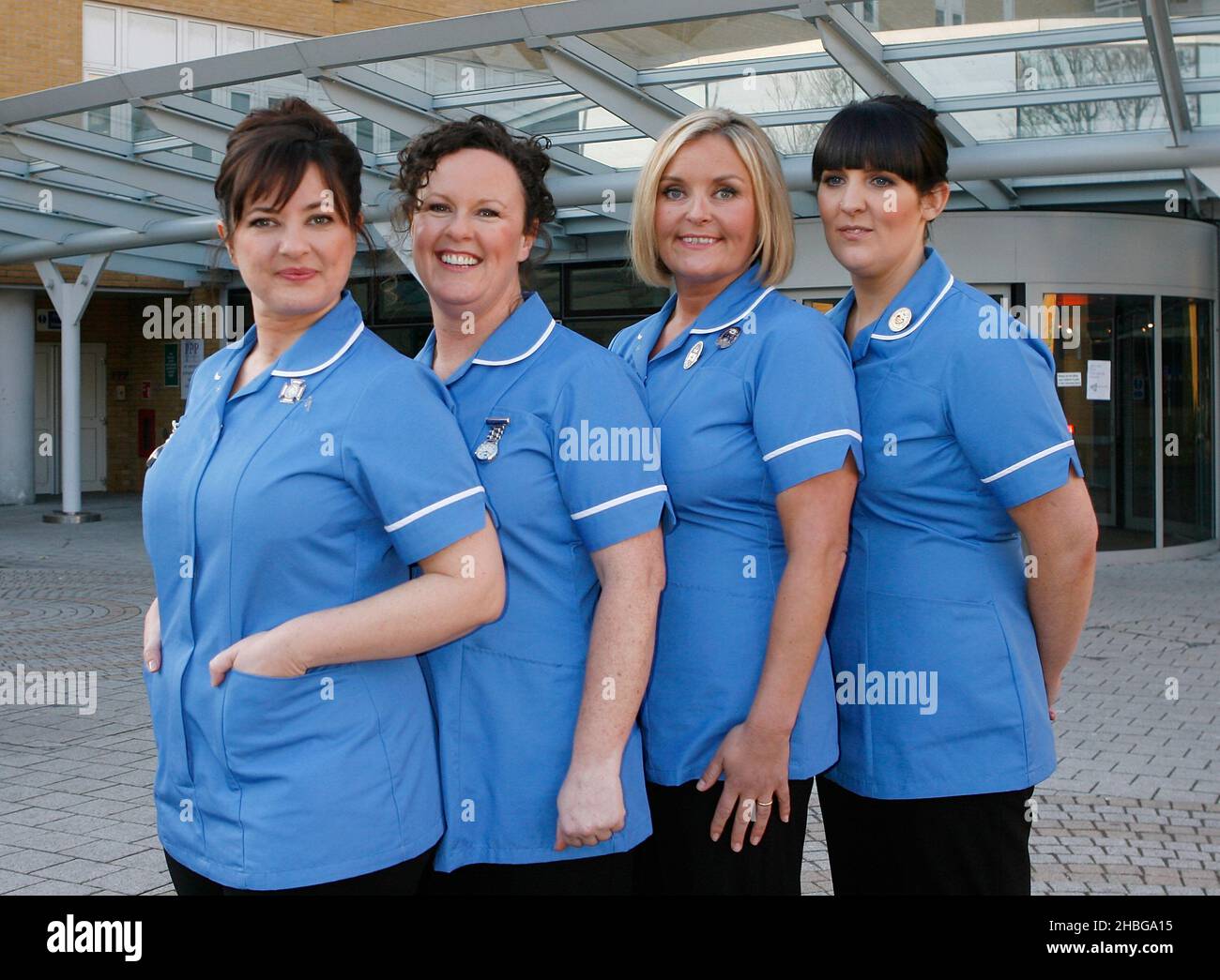 Jo Austin, Andrea Darke, Sharon Robinson, Gaynor Wood of The Nurses ...