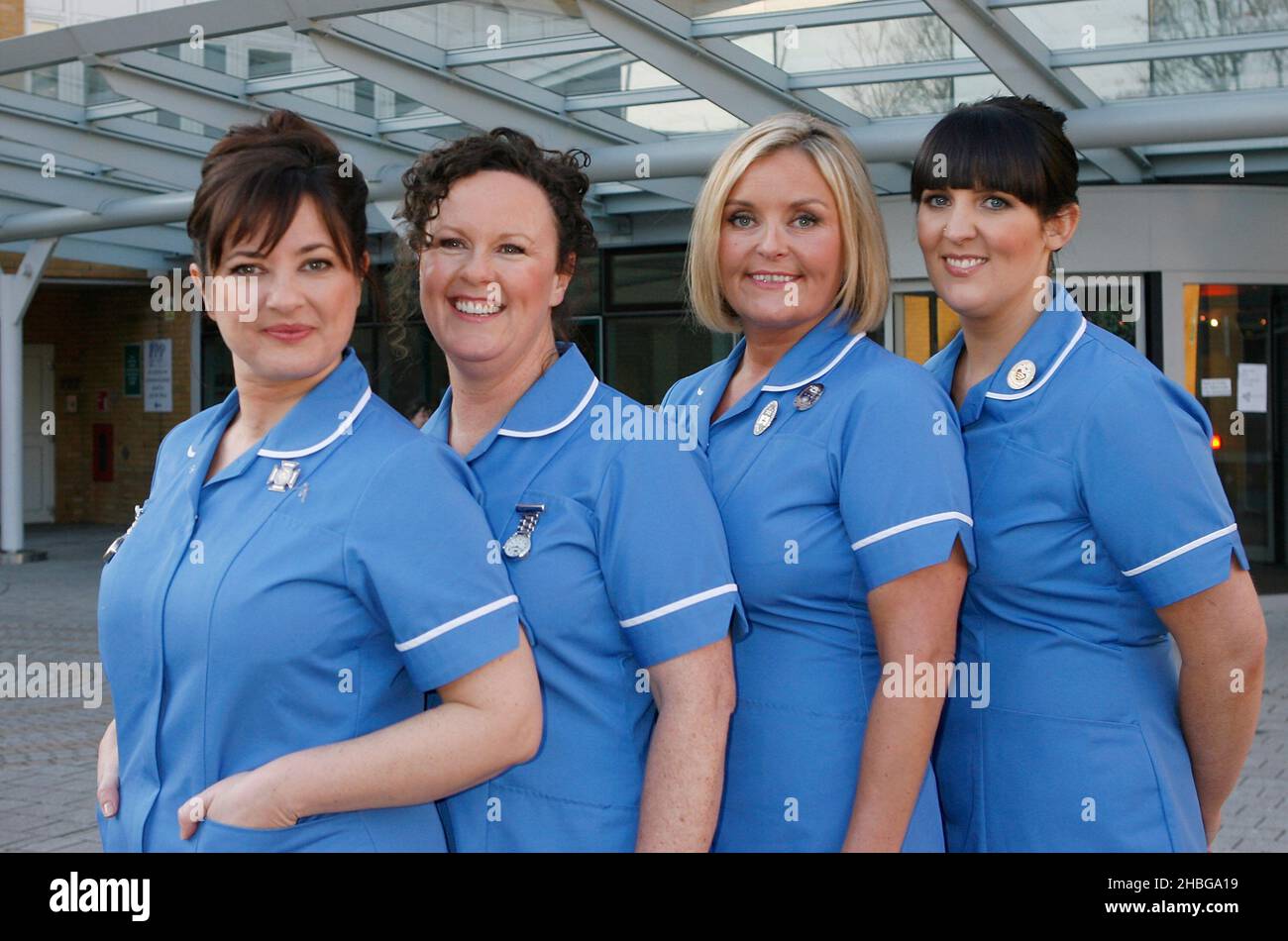 Jo Austin, Andrea Darke, Sharon Robinson, Gaynor Wood of The Nurses ...