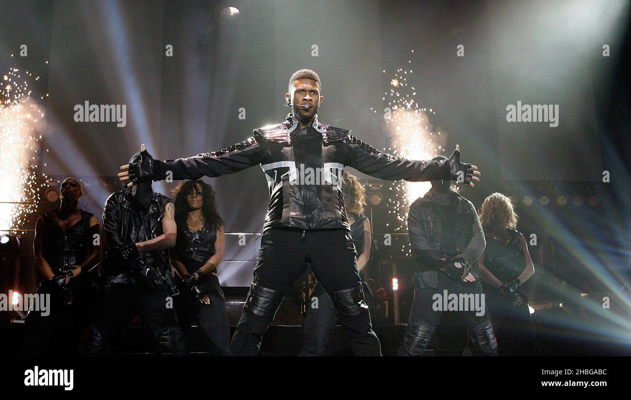 Usher performs live in concert at the 02 Arena in London Stock Photo ...