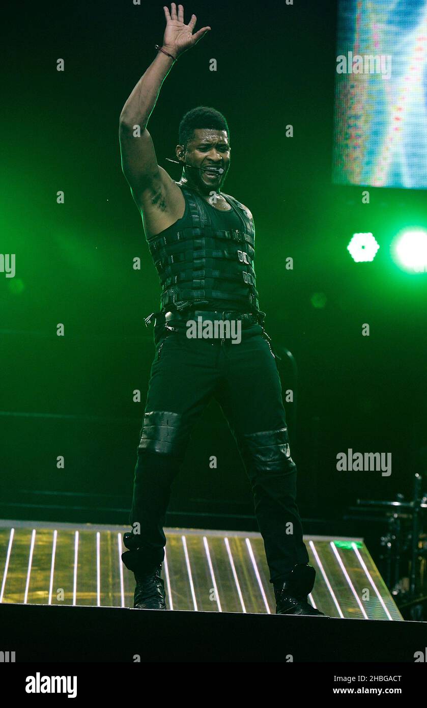Usher performs live in concert at the 02 Arena in London Stock Photo ...