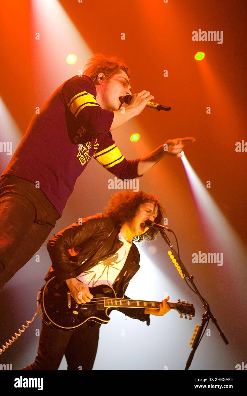 Gerard Way of My Chemical Romance performs on stage at the Wembley ...