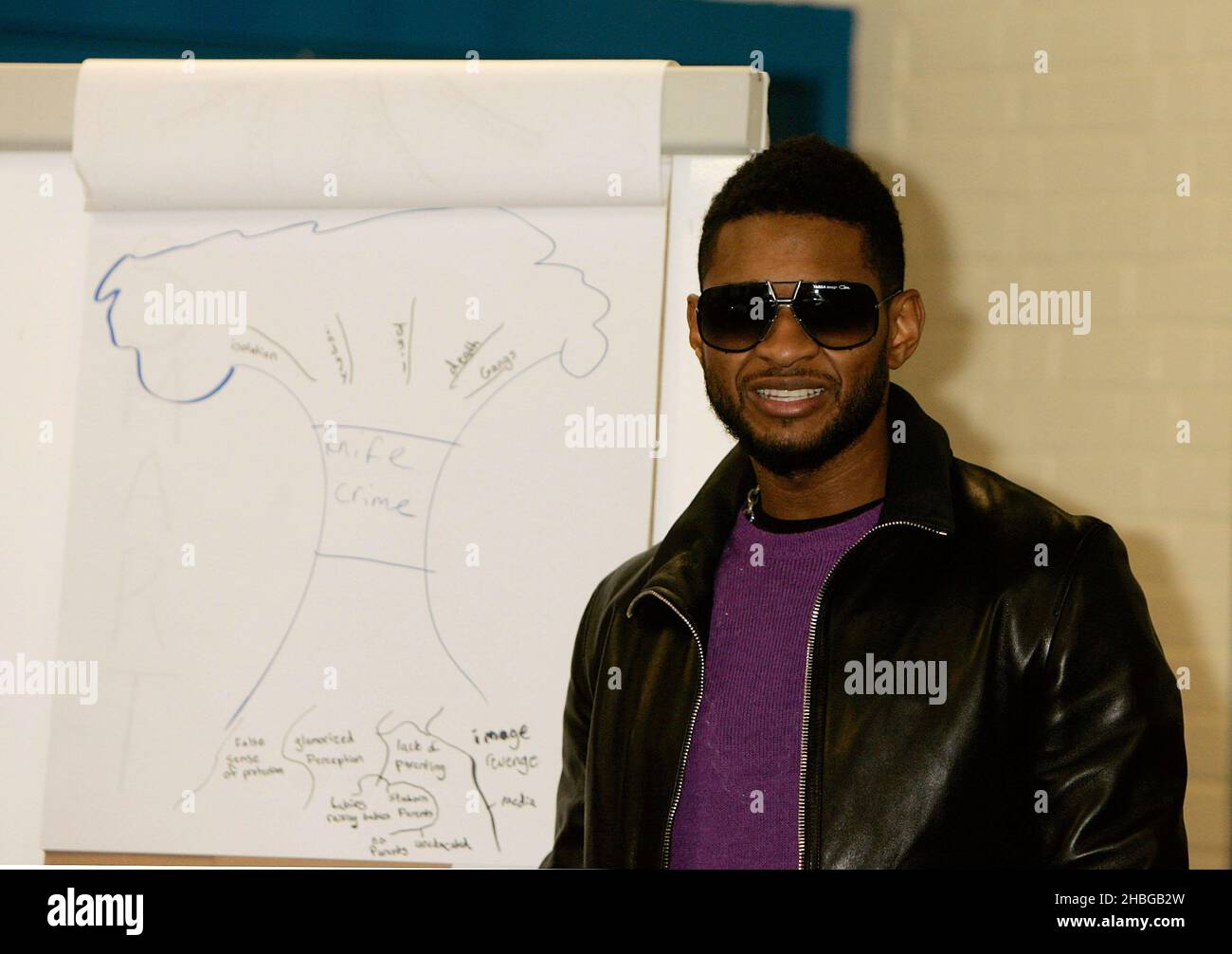 Usher visits London's Brunswick Club Workshop bringing his New Look ...