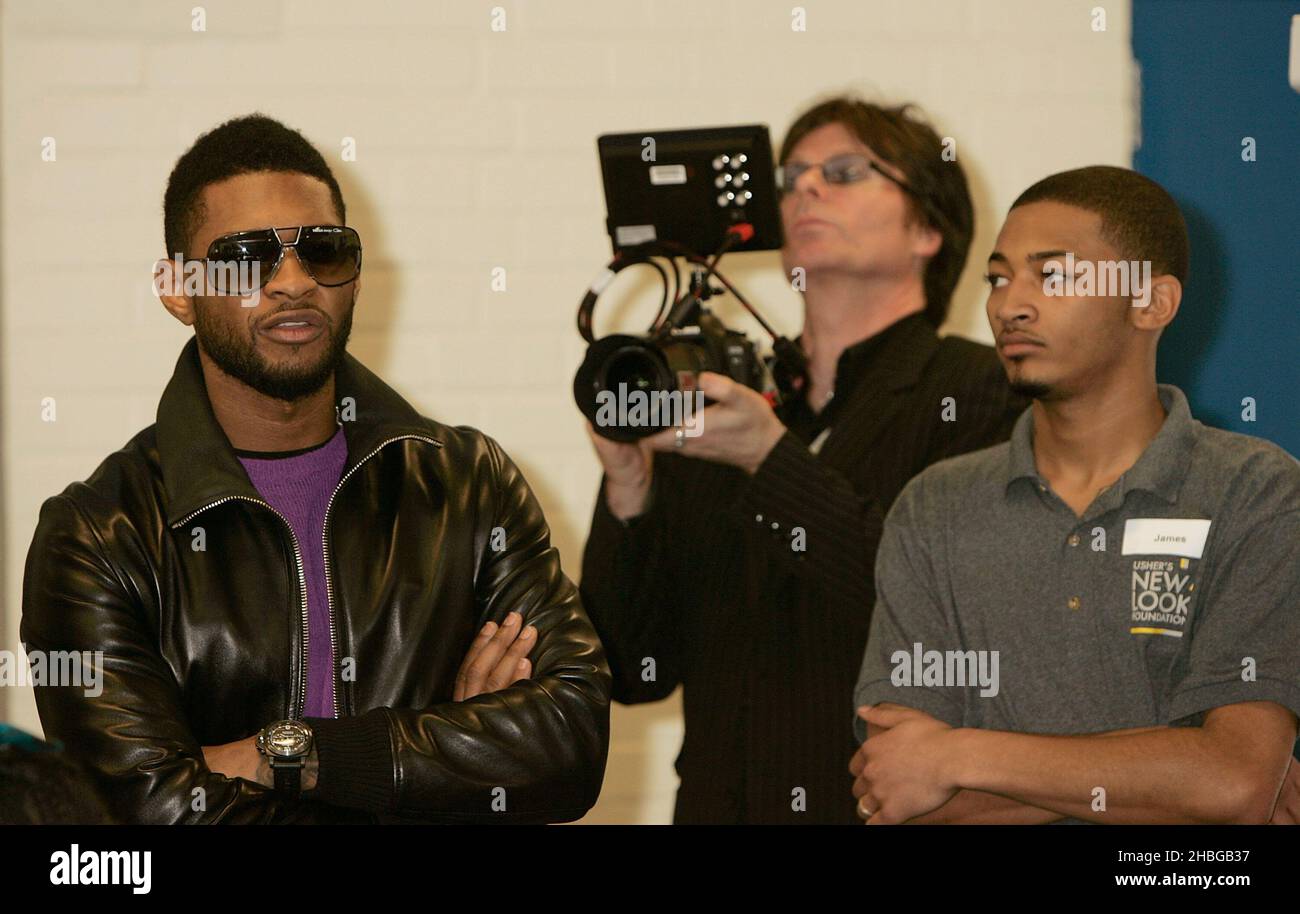 Usher visits London's Brunswick Club Workshop bringing his New Look ...