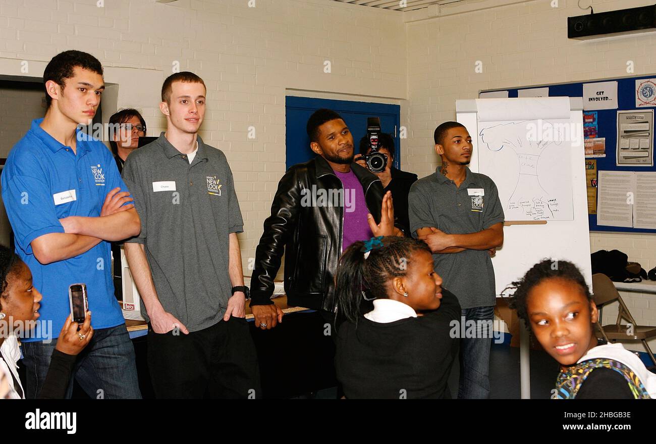 Usher visits London's Brunswick Club Workshop bringing his New Look ...
