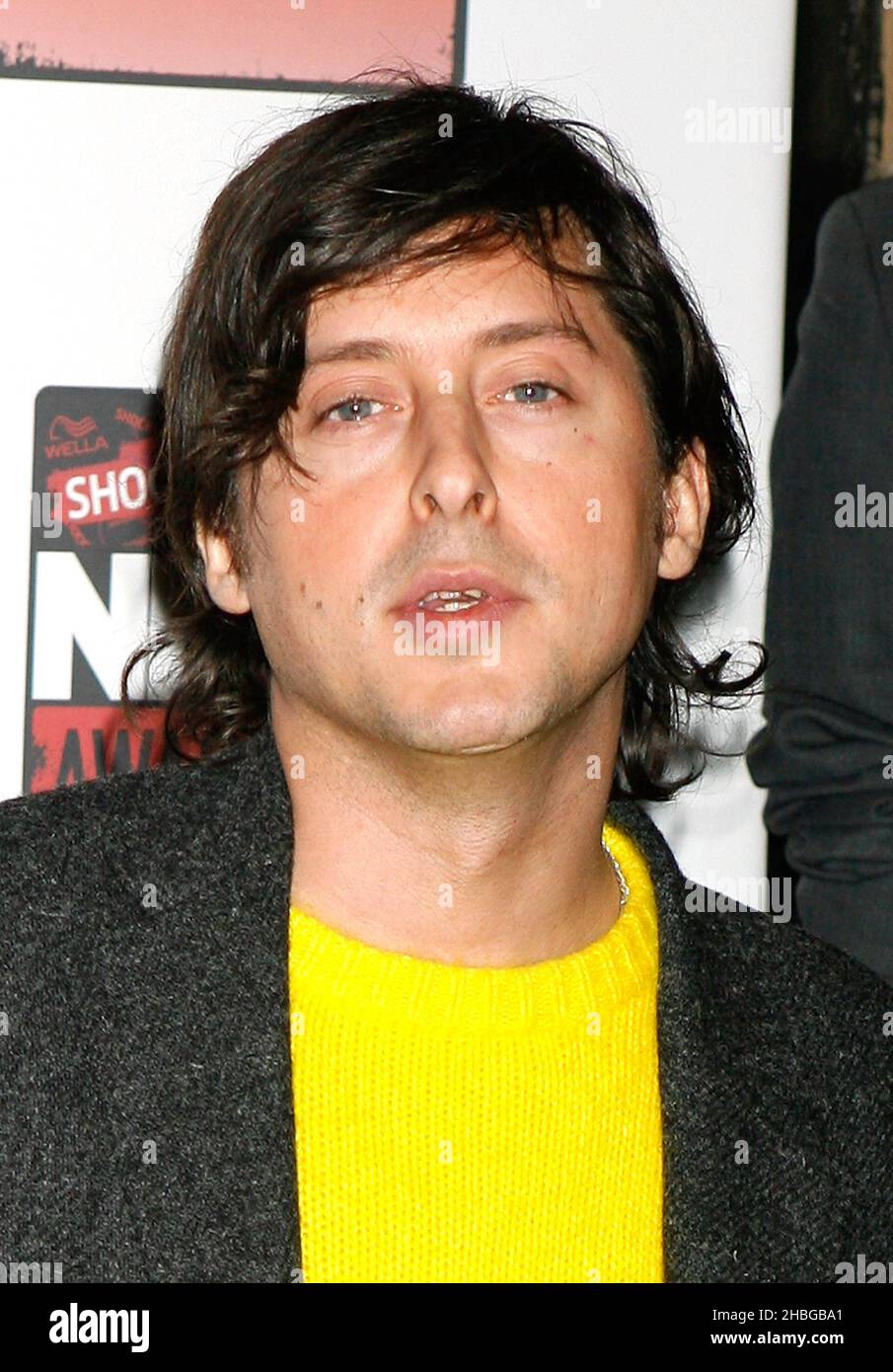 Carl Barat arriving at the NME Awards Arrivals at the O2 Brixton Academy in London Stock Photo ...