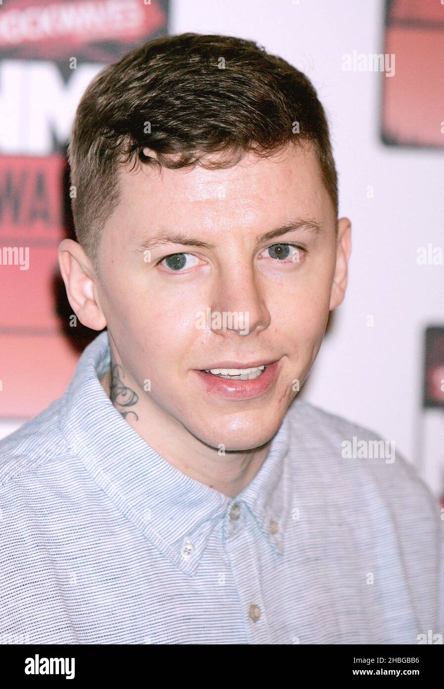 Professor Green arrives at the NME Awards Arrivals at the 02 Brixton ...