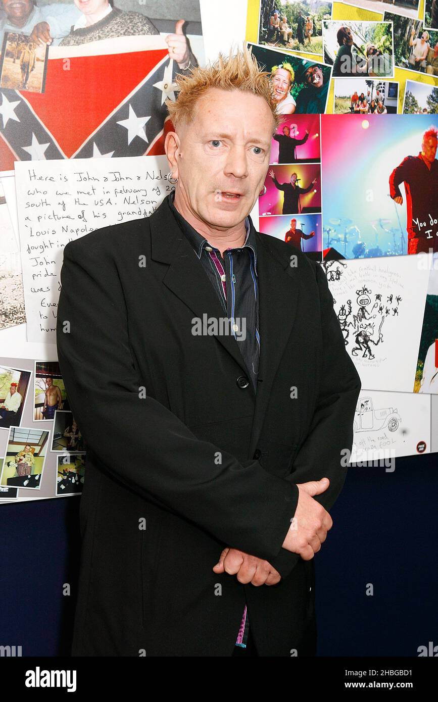 John Lydon pictured at the launch of his new book, Mr Rotten's ...