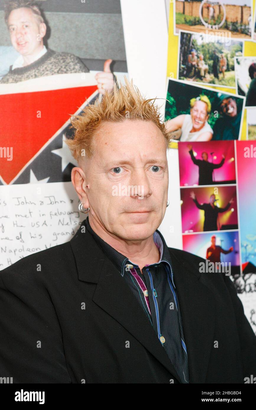 John Lydon pictured at the launch of his new book, Mr Rotten's ...