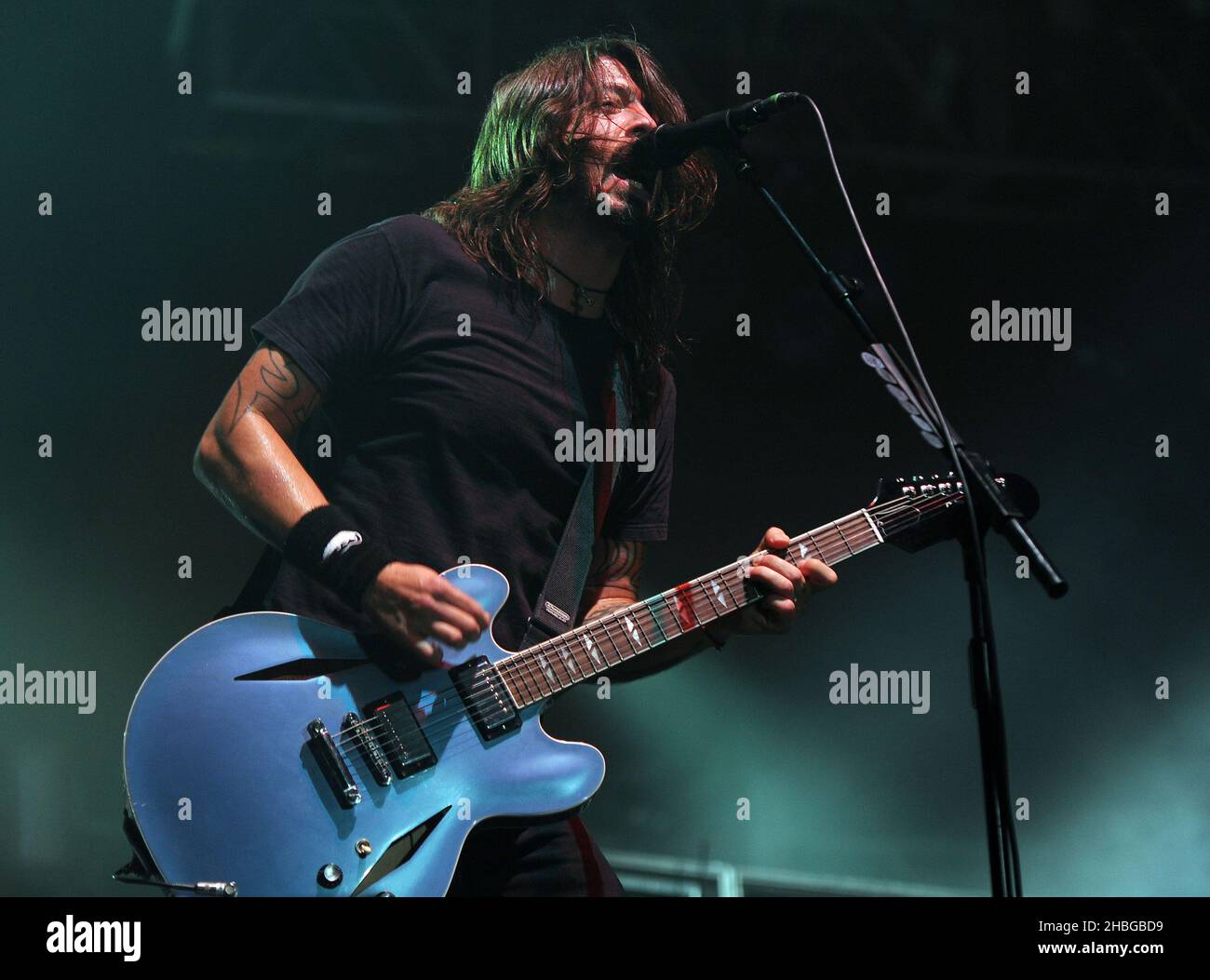 Dave Grohl of The Foo Fighters performs during the NME Big Gig at ...