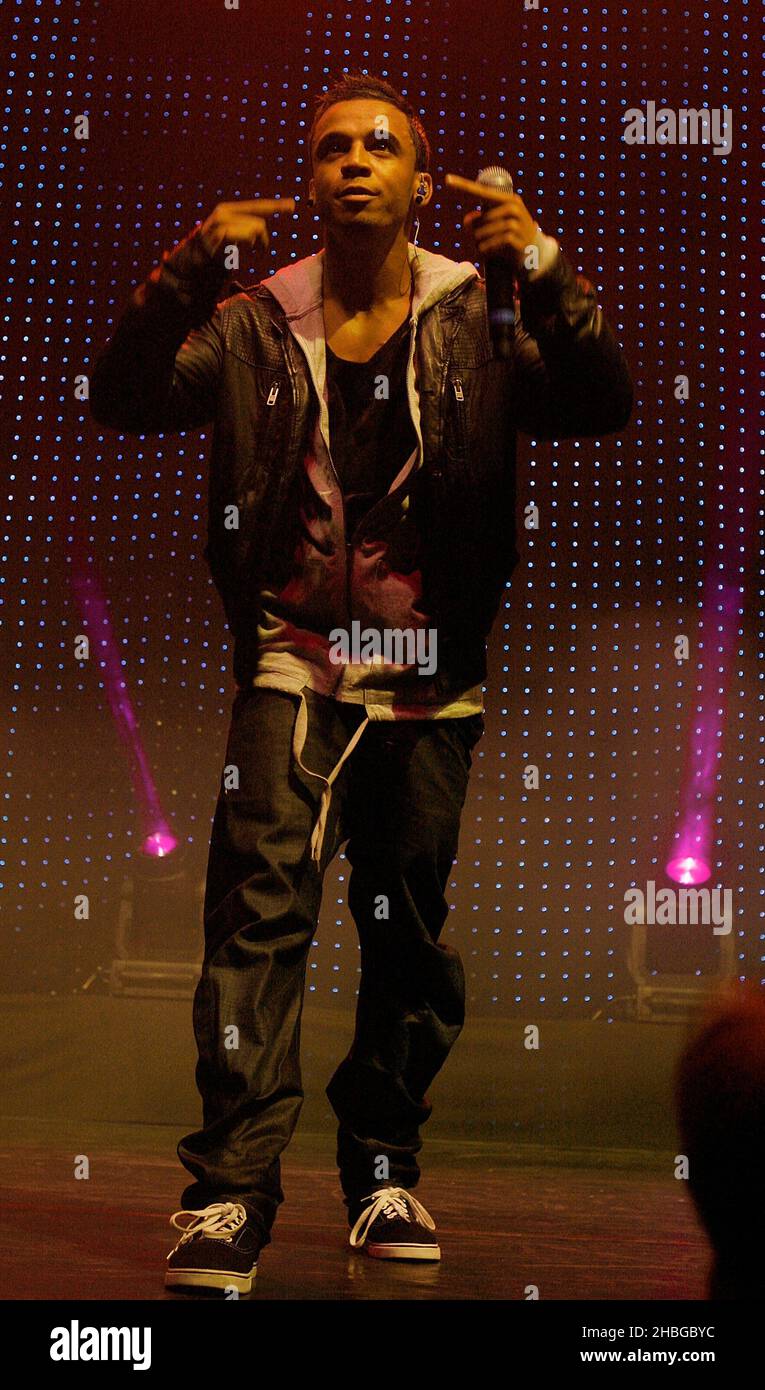 Aston Merrygold of JLS performs at The Sunshine Concert at Troxy ...