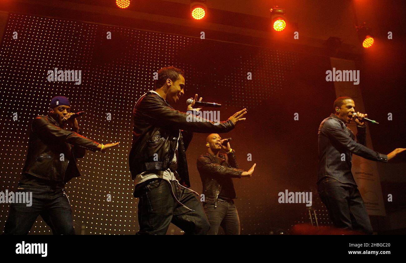 JLS performs at The Sunshine Concert at Troxy, London Stock Photo - Alamy