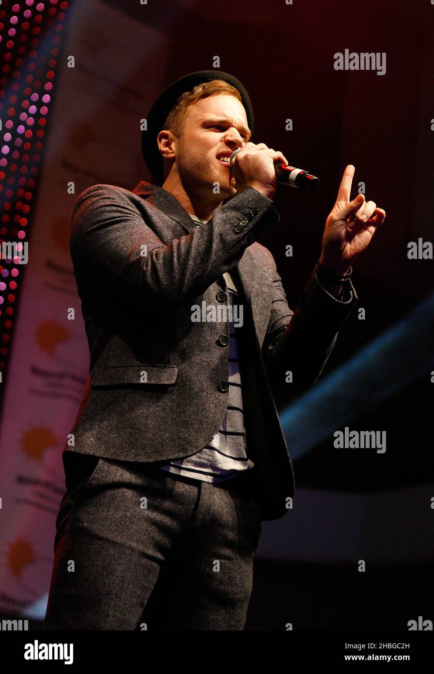 Olly Murs performs at The Sunshine Concert at Troxy, London Stock Photo ...