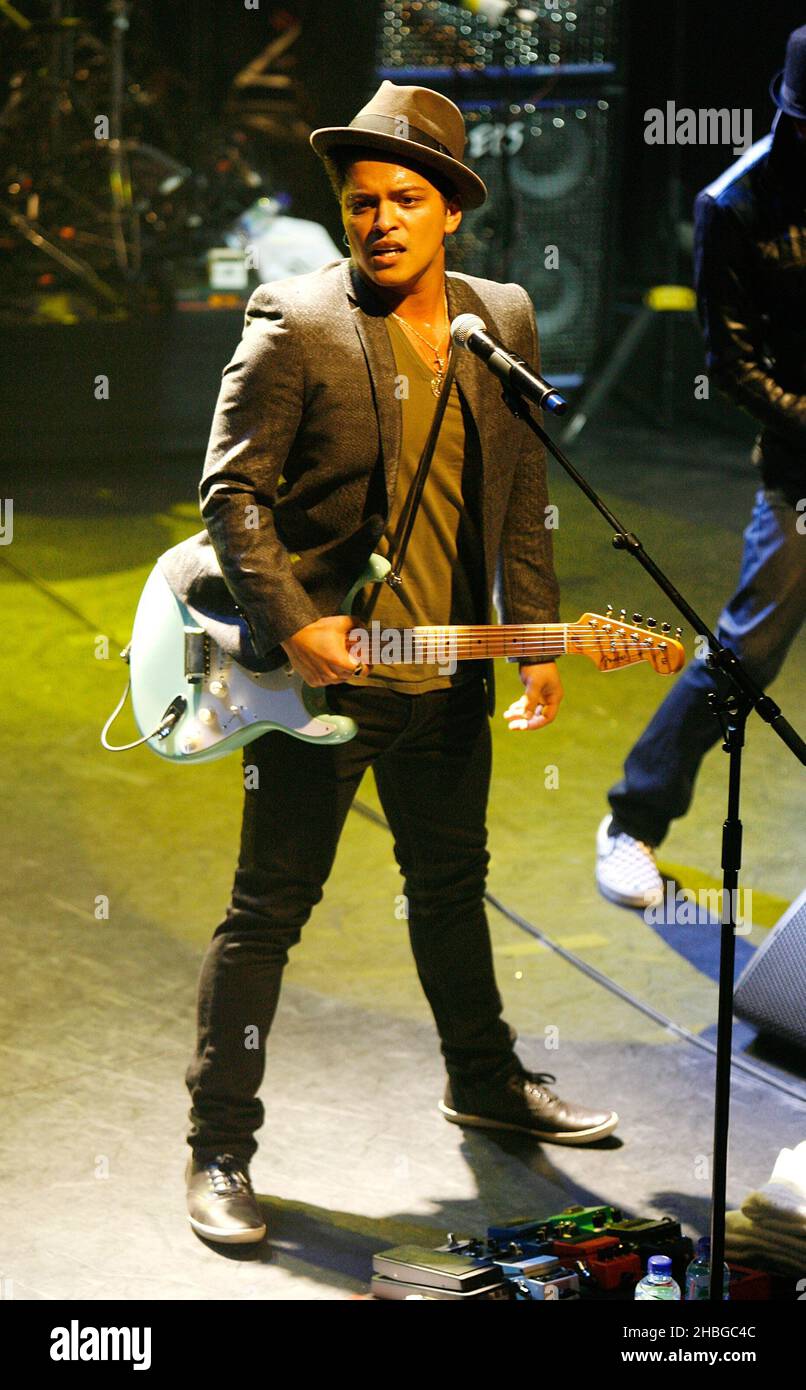 Bruno Mars performs live in concert at Koko in London Stock Photo - Alamy