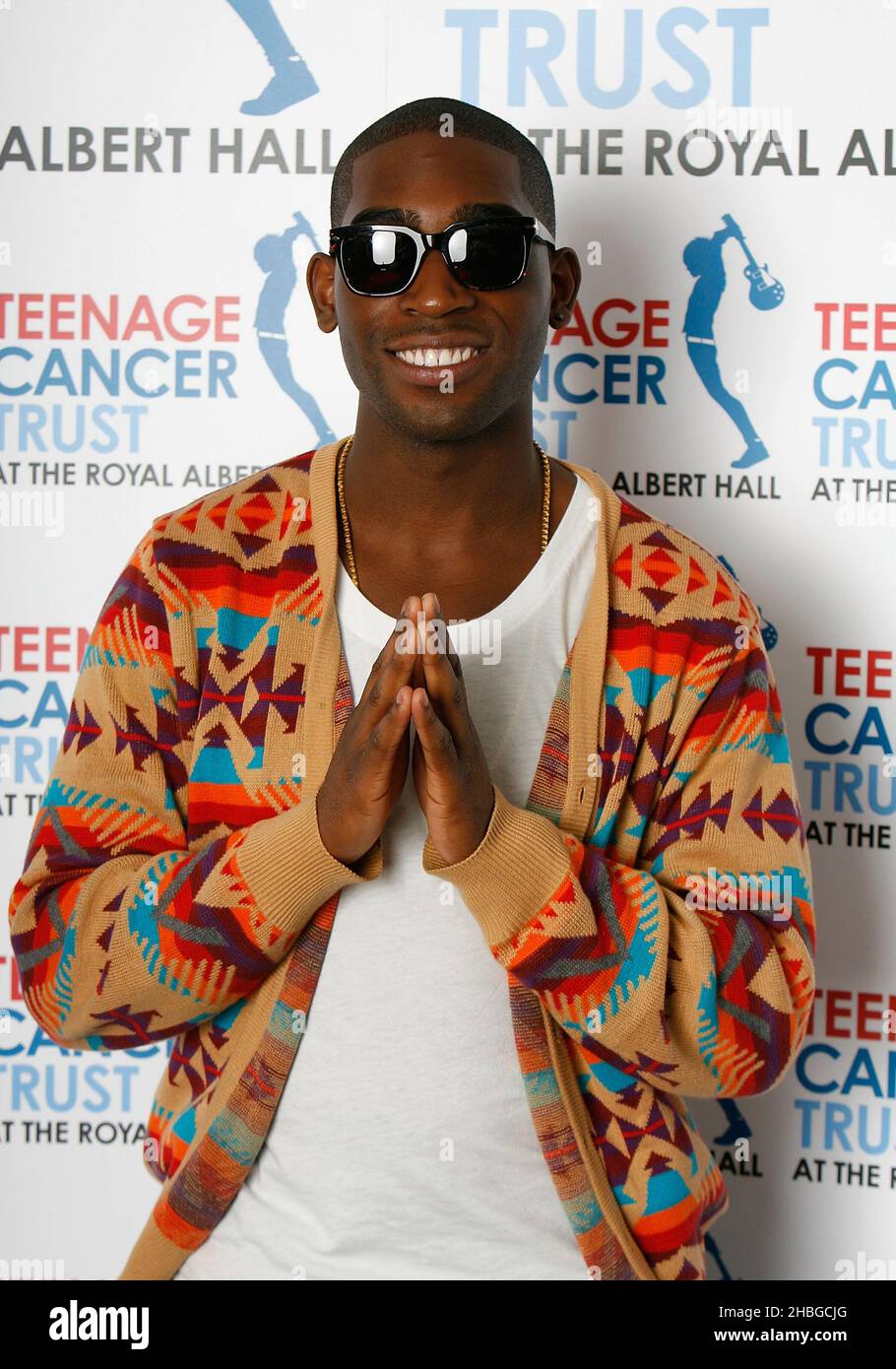 Tinie Tempah poses backstage at the Teenage Cancer Trust final show at ...