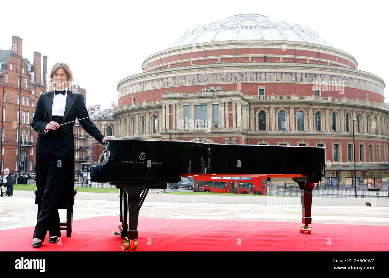 Katie Derham helps launch the BBC Proms on April 14, 2011, on the ...