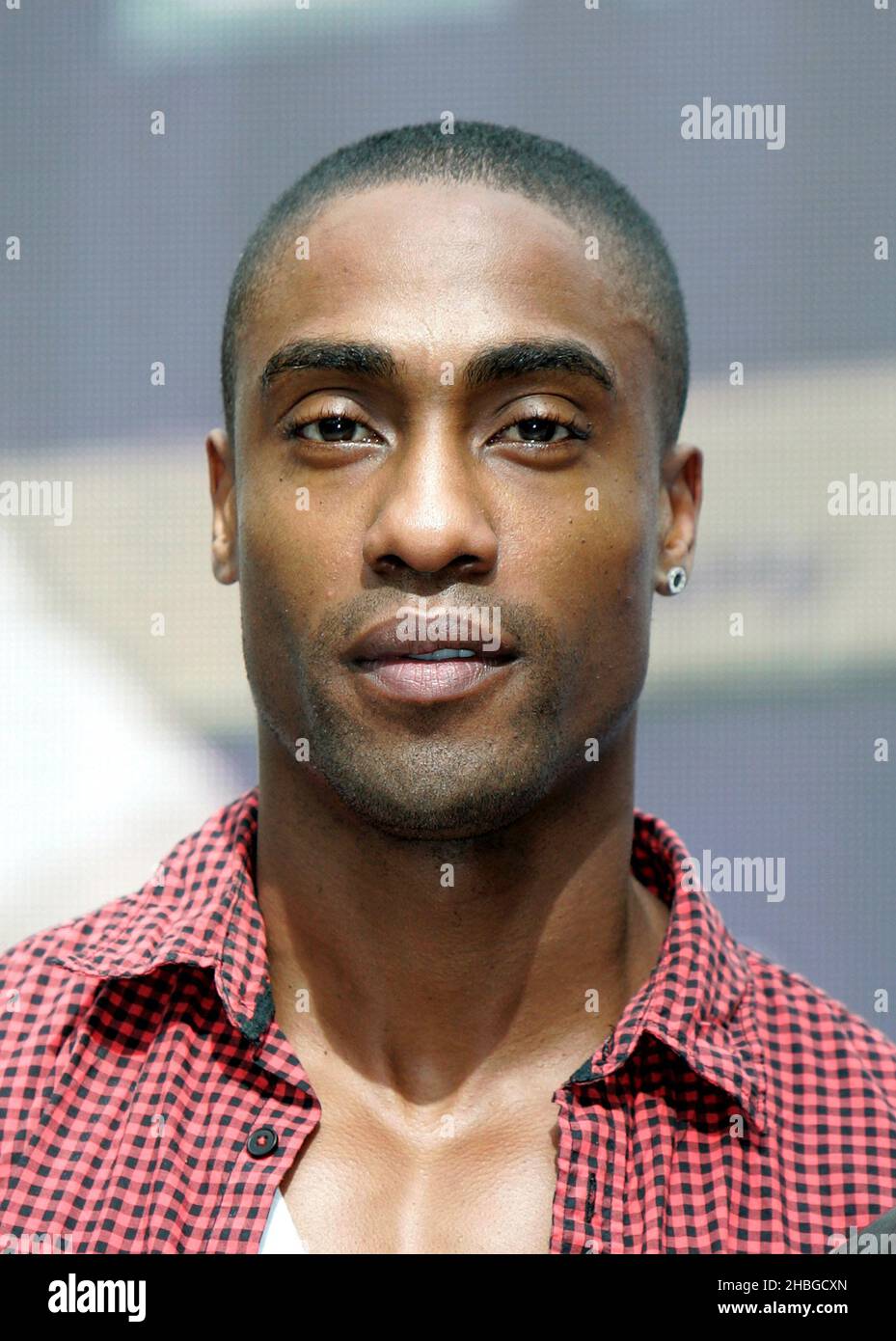 Simon Webbe from boyband Blue poses after competing to break a Guinness ...
