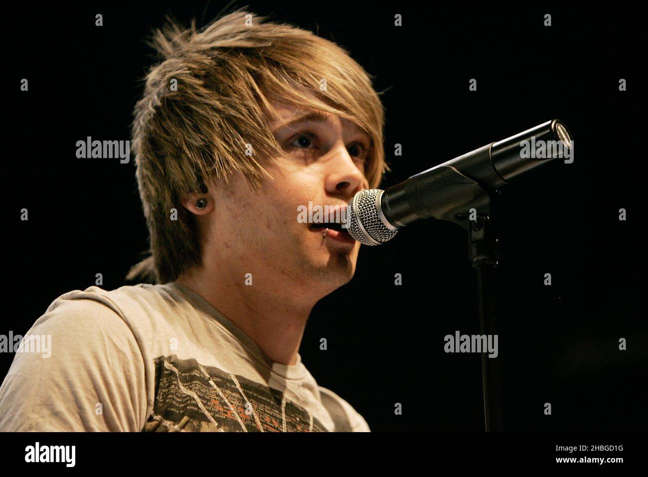 Sam Halliday of Twenty Twenty supports Big Time Rush at the 02 Shepherd ...