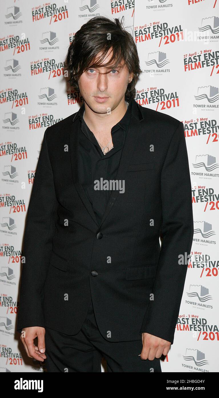 Carl Barat attending the East End Film Festival for the World Premiere ...